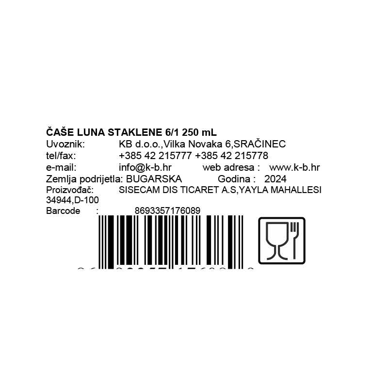 Luna stekleni kozarci - vsi kozarci tukaj